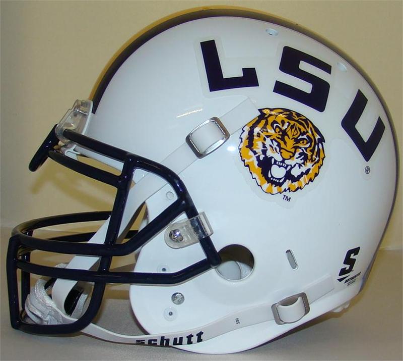 LSU TIGERS WHITE 1997 SPECIAL AUTHENTIC FULL SIZE FOOTBALL HELMET